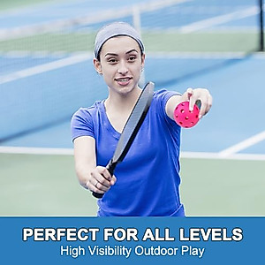 MYKUJA 12Pack Outdoor Pickleballs|Pink Pickleballs Balls USAPA Approved |Pickleballs Outdoor Balls|Pink Pickle Ball Outside|Pickleball Balls for Outdoor Play