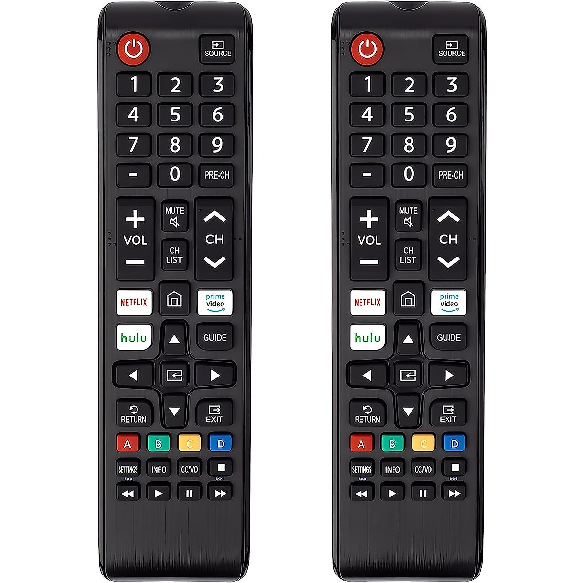 Newest Universal Remote Control for Samsung TV Remote Compatible with Samsung LCD LED HDTV 3D Smart TVs Models.【Pack of 2】