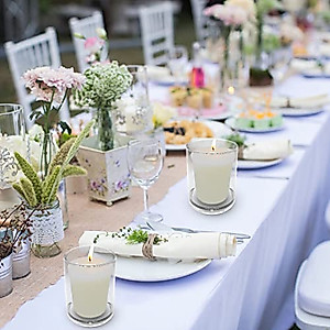 Ivory Votive Candles Bulk for Wedding Party Holiday and Home Decoration, 12 Packs 1.8oz Unscented Candles with 12 Hours Burn Time