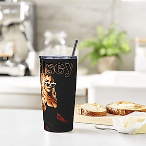 HIKTIEK Halseys Stainless Steel Insulated Car Sippy Cup With Lid Travel Mug for Cold Hot 20 oz