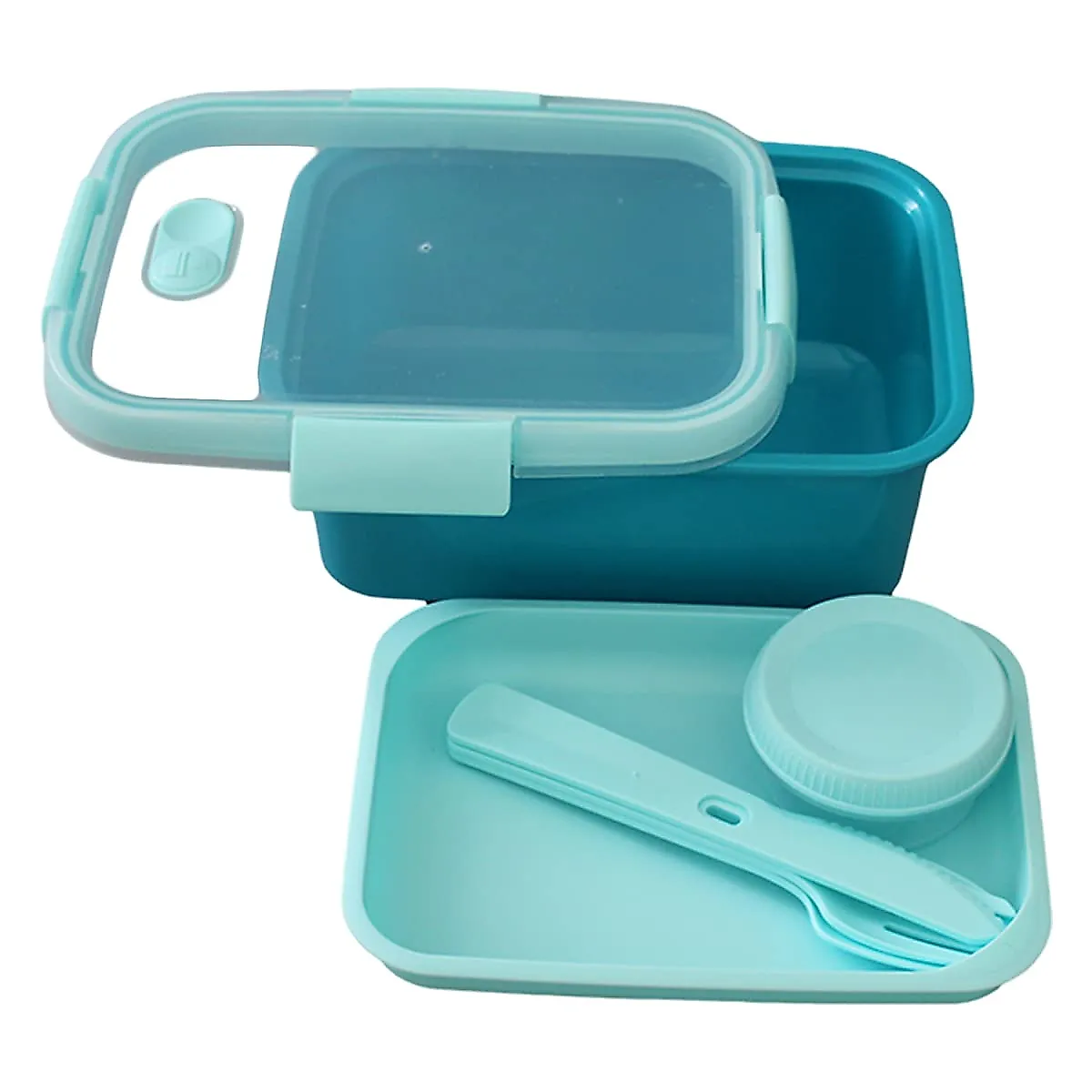 Curver To Go Lunchbox + Cutlery & Accessories BPA free (Blue, Rectangle-1,2L)