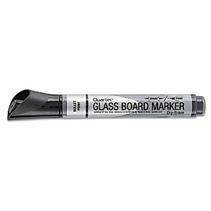 Quartet Premium Glass Board Dry Erase Marker, Bullet Tip, Black