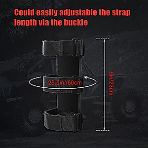 Luxiv Fire Extinguisher Mount Holder for Jeep, 3rd Party Accessory for Jeep Wrangler Fire Extinguisher Holder Roll Bar Fire Extinguisher Strap for Jeep Wrangler CJ, YJ, TJ, LJ, JK, JKU, JL, JLU