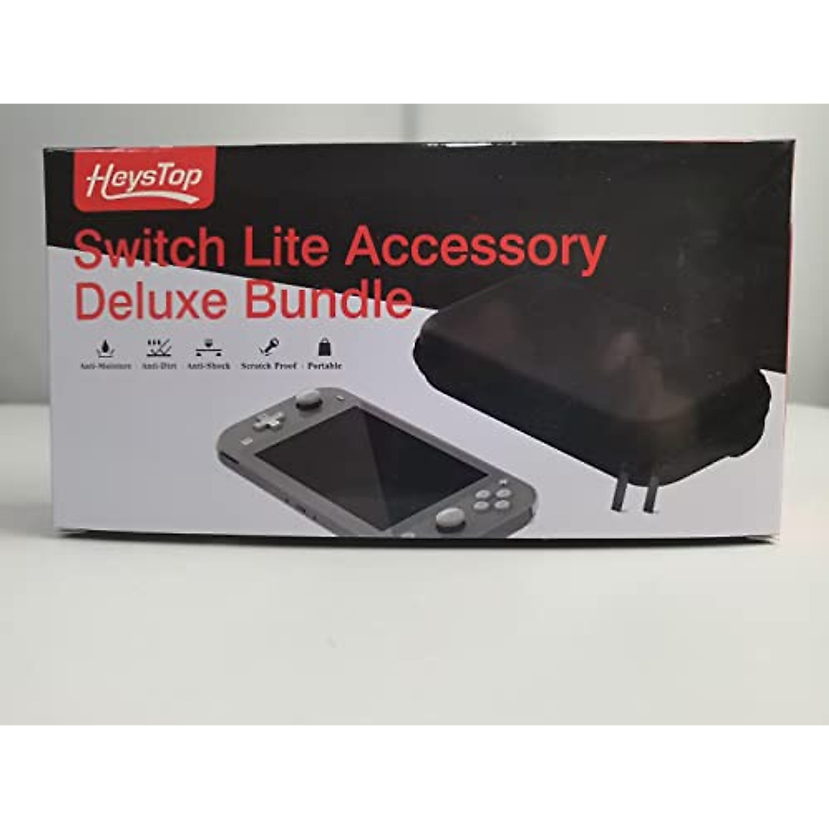 HEYSTOP Kompatybilna Torba do przenoszenia Nintendo Switch Lite, ochronne case NA wyświetlacz z z hartowanego szkła, karta do greed, 6 nakładek NA kciuk do zestawu akcesoriów Nintendo Switch Lite
