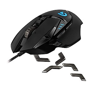 Logitech G502 Proteus Core Tunable Gaming Mouse, 12,000 DPI On-The-Fly DPI Shifting, Personalized Weight and Balance Tuning with (5) 3.6g Weights, 11 Programmable Buttons, Fully Customizable Surface