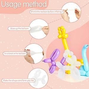 260 Balloons, 100 PCS Long Balloons, Clear Balloon Animal Balloons, Long Balloons for Tying Balloon Arch, Thickening Latex Twisting Animals Balloons for Wedding Birthday Party Decorations