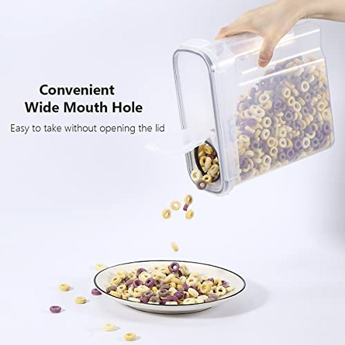 Airtight Food Storage Containers with Lids,BPA Free Plastic Cereal Containers Storage 4 Pack 135.2 fl oz,Kitchen and Pantry Organization storage for Dry Food,Cereal,Flour,Sugar,Include 24 Labels