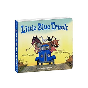 Yottoy Plush Toy and Book Sets for Babies and Toddlers, 11 Sets Bundle of Baby Toys Stuffed Animal Toys for Toddlers Story Book Collections for Kids Gift Set (Little Blue Truck)