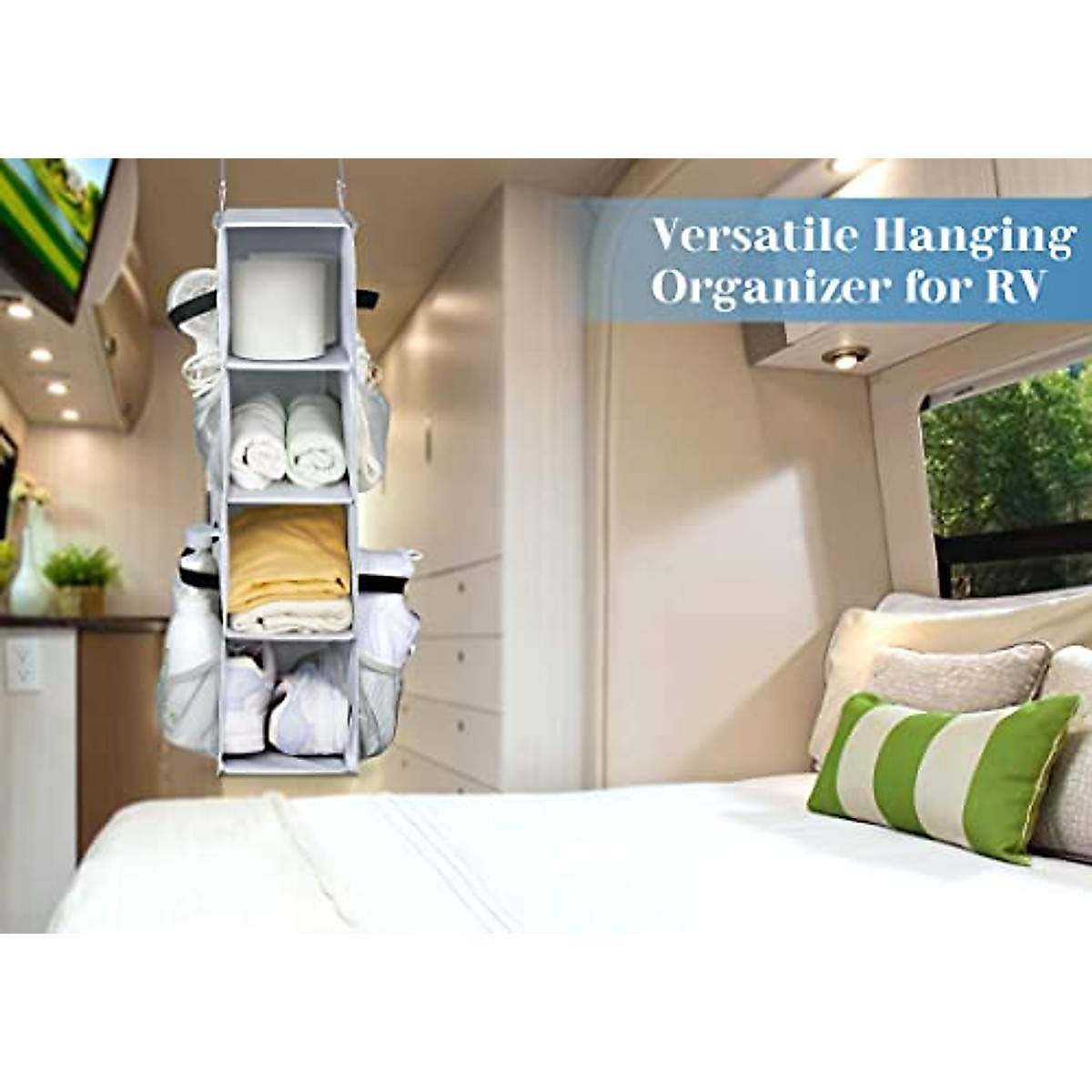 SLEEPING LAMB Short Hanging Shoe Organizer for Closet and 6 Shelves Jumbo Hanging Closet Organizer and Storage