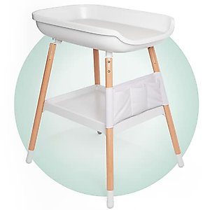 Children of Design Deluxe Diaper Changing Table - Portable Baby Changing Station & Organizer, Nursery Furnitue Tables with Storage Shelf and Changing Pad Included
