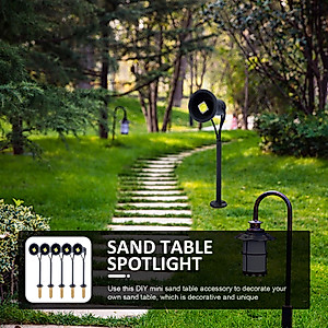 OSALADI 5Pcs Mini LED Landscape Lights,LED Landscape Lights, Low Voltage Outdoor Spotlight for Doll House Sand Table