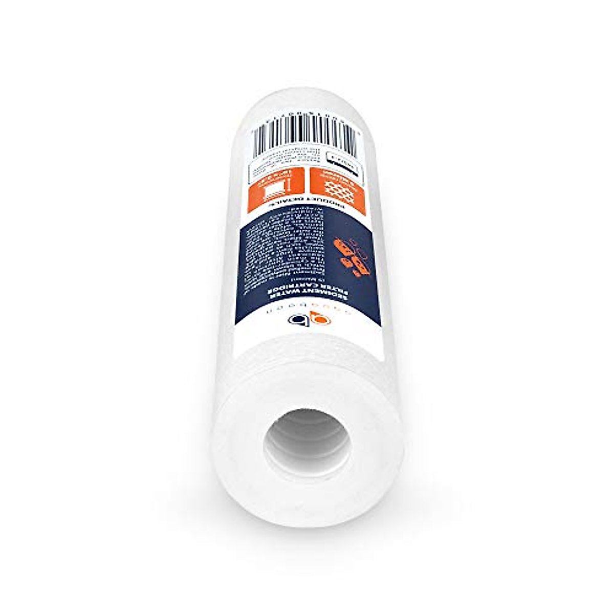 Aquaboon 10" x 2.5" Replacement Water Filter Set of 1 Carbon and 1 Sediment, 5 Micron 10 inch Cartridges, Compatible with DWC30001, WFPFC8002, FXWTC, WHEF-WHWC, WHKF-WHWC, Pentek DGD, RFC