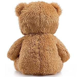 WENMOTDY Super Color Teddy Bear Stuffed Animals Plush Toy for Children Girlfriend Family Congratulations Baby Shower Birthday Tan 14 inch