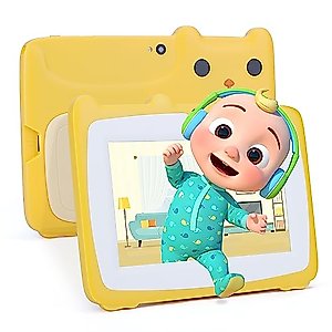 C idea Kids Tablets,7 Inches Toddler Android 12, Dual Cameras, 32GB Large Storage, Iwawa Pre-Installed, Parental Control, Children Learning Educational Tablets