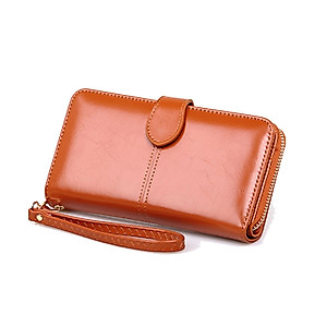 YuanBao JLLidcy Pu Leather Women Wallets Women Purses Fashion Long Zipper Women' s Wallet Money Coin Holder Female Long Purse Female Purse Zipper Paionn Gurert123 (Color : Light Yellow)