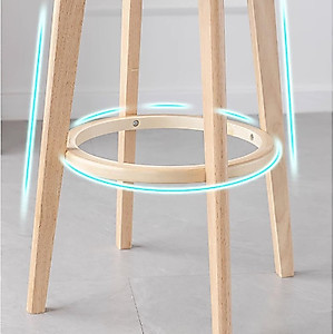 WHYATT Bar Stools，Stools for Kitchen Counter, Solid Wood Frame Dining Chairs Suitable for Bistros, Cafes, Restaurants. (Color : Green)