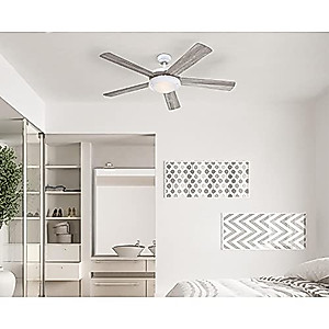 Westinghouse 7305500 Comet LED Ceiling Fan, 52 Inch, White, Frosted Glass