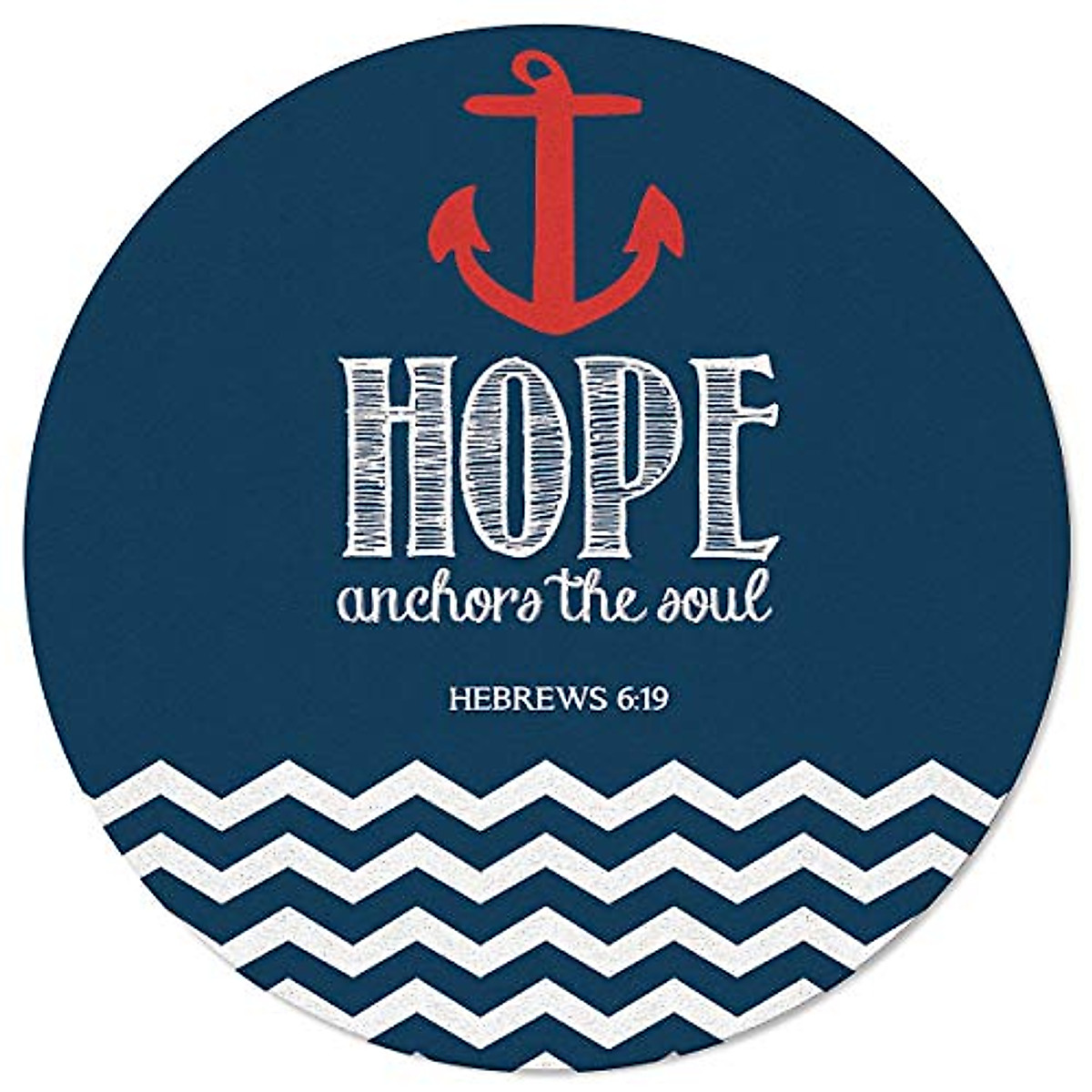 Round Area Rugs Anchor Super Soft Indoor Stain-Proof Carpet Floor Mat Non-Skid Runner Rugs for Home Living Room Bedroom Dining Room Ripple Hope Blue