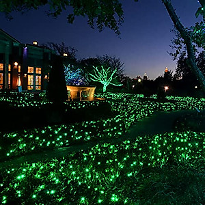 Dazzle Bright St. Patrick's Day String Lights, 100 LED 33FT Waterproof Connectable String Lights, 120V UL Certified Christmas Decorations for Garden Yard Indoor Outdoor (Green)