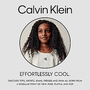 Calvin Klein Girls' Hooded Winter Puffer Jacket, Full-Length Heavy Weight Coat with Fleece Lining, Black Aerial, 4T