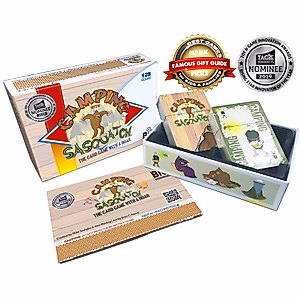 Camping with Sasquatch by Big Discoveries - A 128-Count Family Card Game with a Roar! | Fun Rummy Meets Slapjack Card Games for Kids, Teens, Adults, and Families