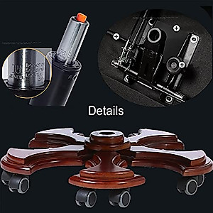 MayNuo Office Chair Gaming Chair Computer Chair Genuine Leather Home Solid Wood Swivel Chair Office Reclining Executive Chair Computer Mini Massage Chair