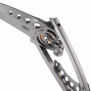 CRKT Snap Lock Folding Pocket Knife: Gentleman Everyday Carry, Satin Blade, Innovative Snap Lock Mechanism Skeletonized Handle, Quick Release Lanyard 5102N