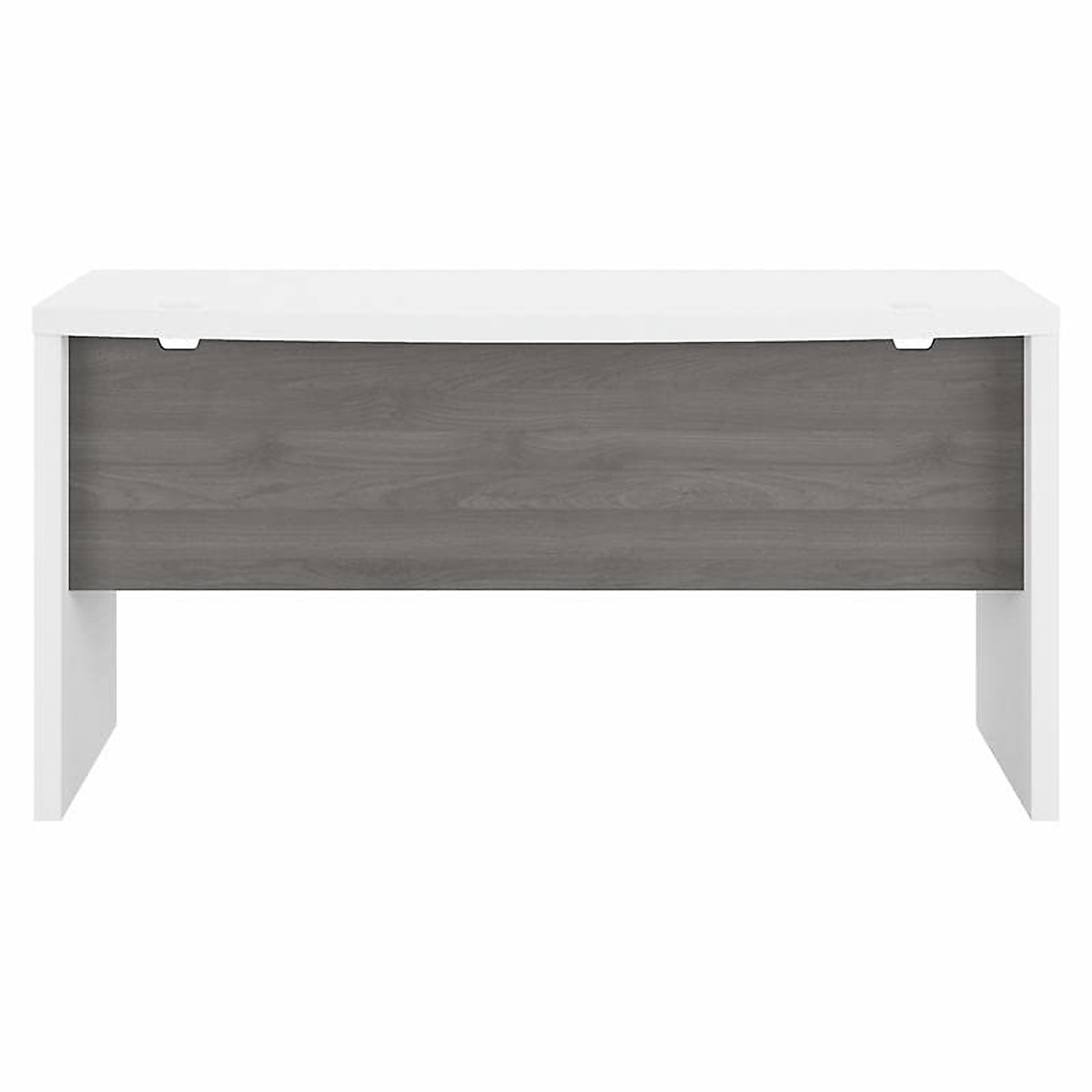 Bush Business Furniture Echo Bow Front Desk, 60W, Pure White and Modern Gray