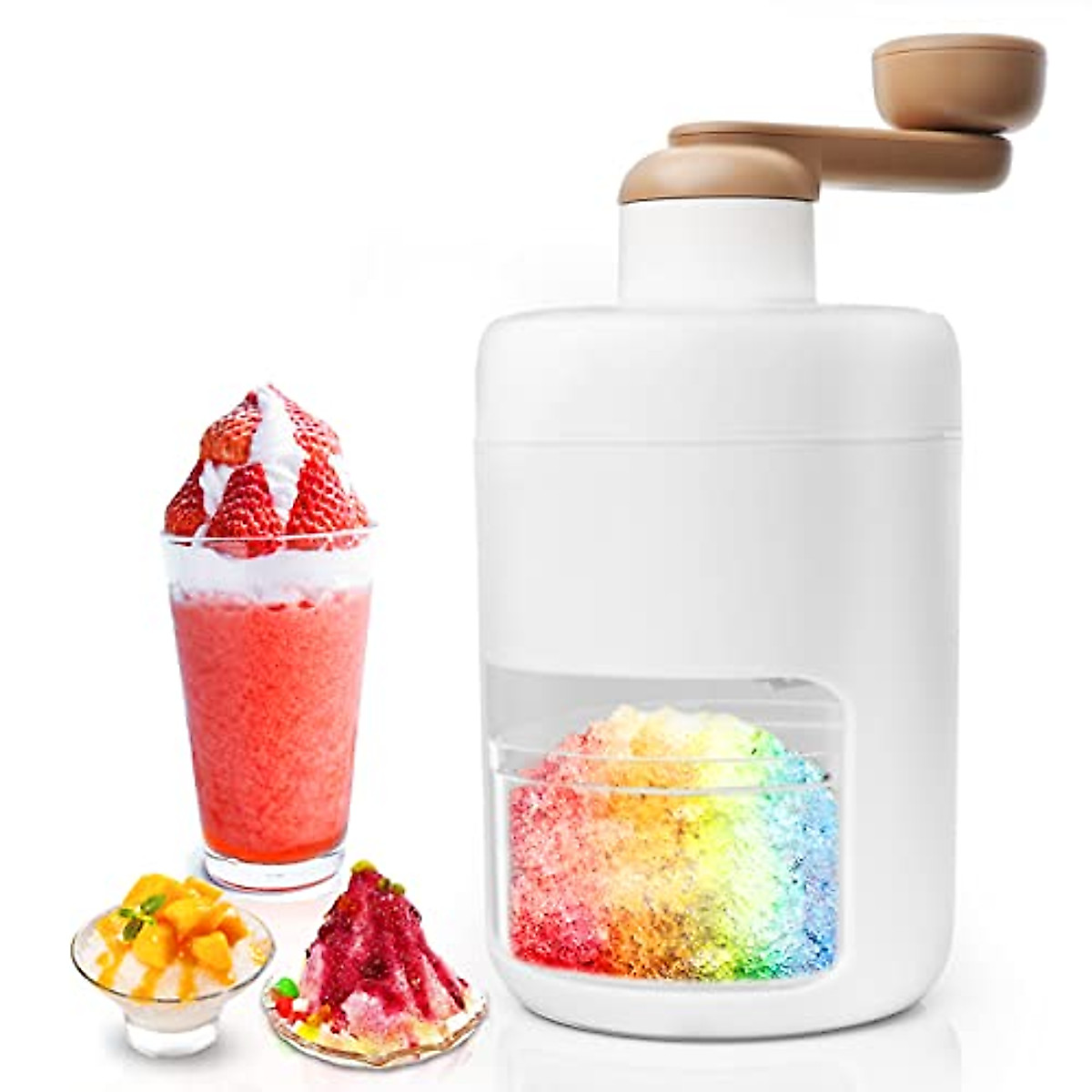 FILTA Shaved Ice Machines and Snow Cone Machine-Portable Ice Crusher and Shaved Ice Machine with Ice Cube Trays-BPA Free