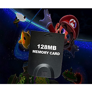 Hyamass 128MB(2043 Blocks) High Speed Gamecube Storage Save Game Memory Card Compatible for Nintendo Gamecube & Wii Console Accessory Kits - Black