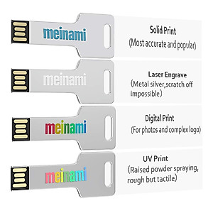 MEINAMI Customized Key Shape USB Flash Drive Thumb Drive Personalized Metal Memory Stick 8GB 25 Pack