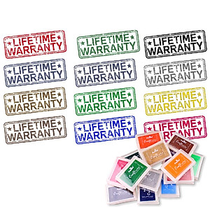 PMLAND Craft Ink Pad for DIY Stamps on Paper Wood Fabric - Pack of 15 Vibrant Colors