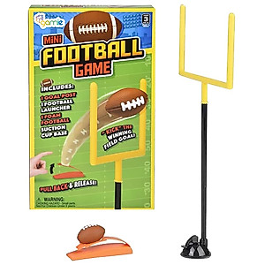 Gamie Desktop Football Game, Mini Table Top Sports Games with Post and Foam Football, Indoor Finger Board Games for Kids, Office Desk Toys, Sports Party Favors