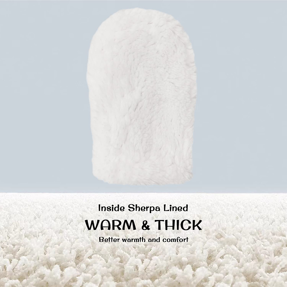 Baby Winter Mittens Adjustable Easy-On Newbron Warm Gloves Sherpa Lined Fleece Infant Mittens Winter for Boy Girl (Navy/Grey)