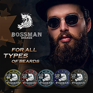 Bossman Beard Balm Variety Pack - Beard Grooming, Growth and Care Kit - Softener and Moisturizer - All 6 Scents