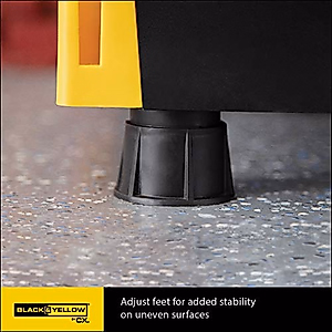 Original Black & Yellow 4-Tier Storage Shelving Unit, Indoor/Outdoor, Heavy Duty Storage Shelving Unit (55”H x 48”W x 20”D)