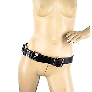 Axovus Preimum Leather Bondage Hobble Belt - Wrist, Ankle BDSM Fetish Restrains also functions as Fashion Belt (Large)