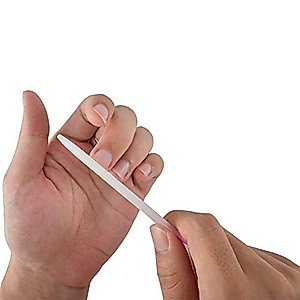 SIUSIO 40 Pack Professional Czech Crystal Glass Nail Files Double Sided Etched Surface Files Gradient Rainbow Color for Acrylic Nail Emery Boards & Buffer (Pink&Blue)