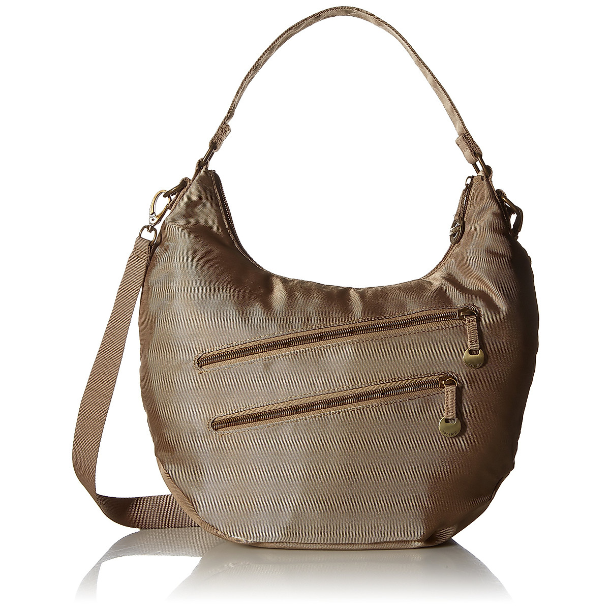Travelon Convertible Hobo with RFID Protection - Champagne