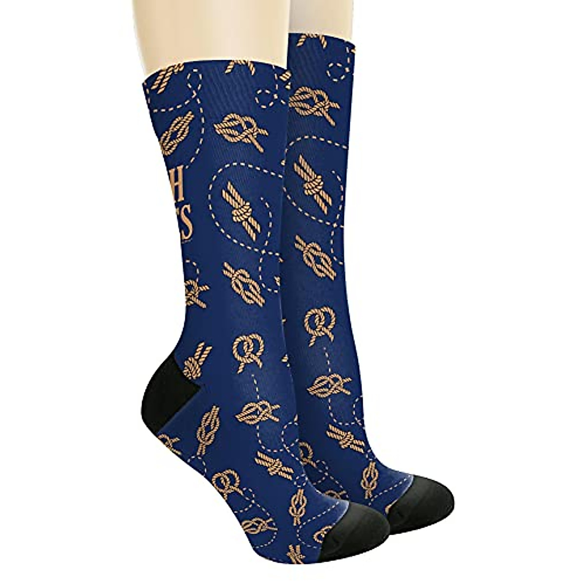 ThisWear Sailing Gifts For Women Life Is Full Of Tough Choices Sailing Knots 1-Pair Novelty Crew Socks