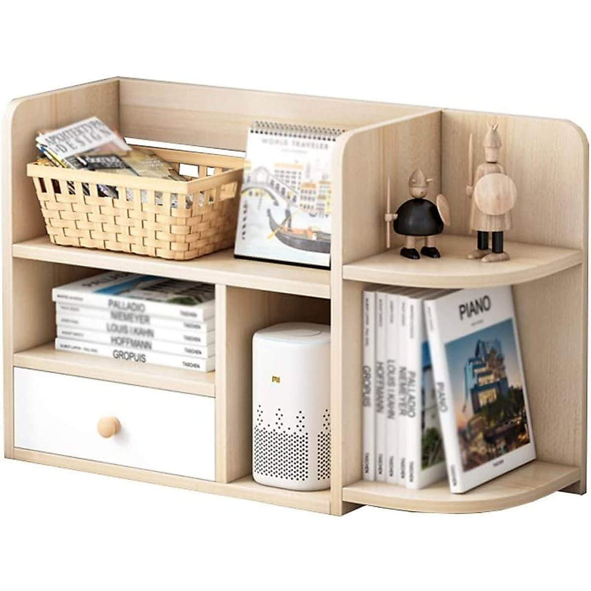 KORP Shelf Simplicity Bookshelf Creativity Bookshelf Magazine Rack Drawer Partition Divide-Grid Stratification Storage Rack Desktop Office Desk Home 70.5X20X48CM (Size : A)