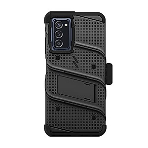 ZIZO Bolt Bundle for Galaxy A03s Case with Screen Protector Kickstand Holster Lanyard - Black