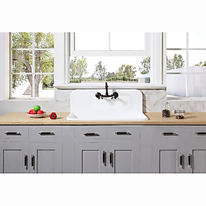 Kingston Brass KS3228AX Vintage Kitchen Faucet, 8-1/2-Inch, Brushed Nickel