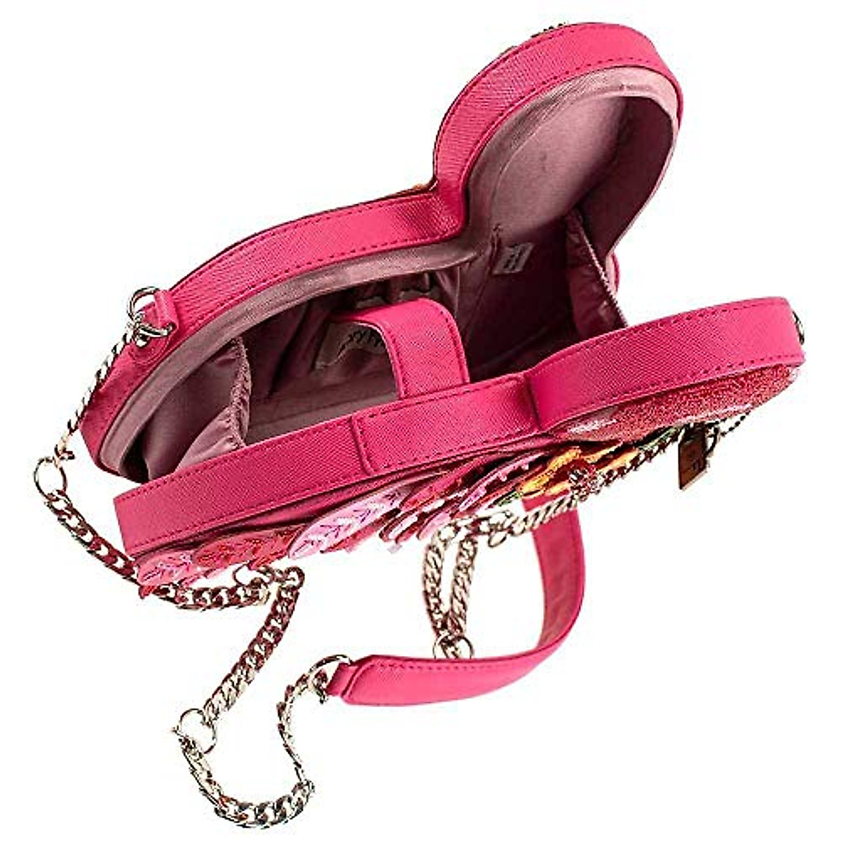 Mary Frances womens Ruffle My Feathers Crossbody, Pink, One Size US