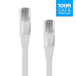 Amcrest CAT6E 4K-Rated Video POE Ethernet Cable 100ft Internet High Speed Network Cable for PoE Security IP Cameras, Smart TV, PS4, Xbox One, Router, Laptop, Computer, Home (CAT6ECABLE100)