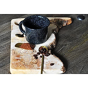 Mirro 12oz Traditional Vintage Black Speckled Enamel on Steel Mug, (MIR-1071