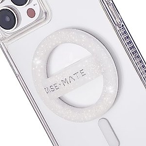 Case-Mate Magnetic Phone Grip [Loop Grip] - Removable Magnetic Phone Ring Holder for Hand - Soft Ultra-Thin Collapsible MagSafe Phone Holder for iPhone 14 Pro Max / 13 Pro Max / 12 Pro Max - Sparkle
