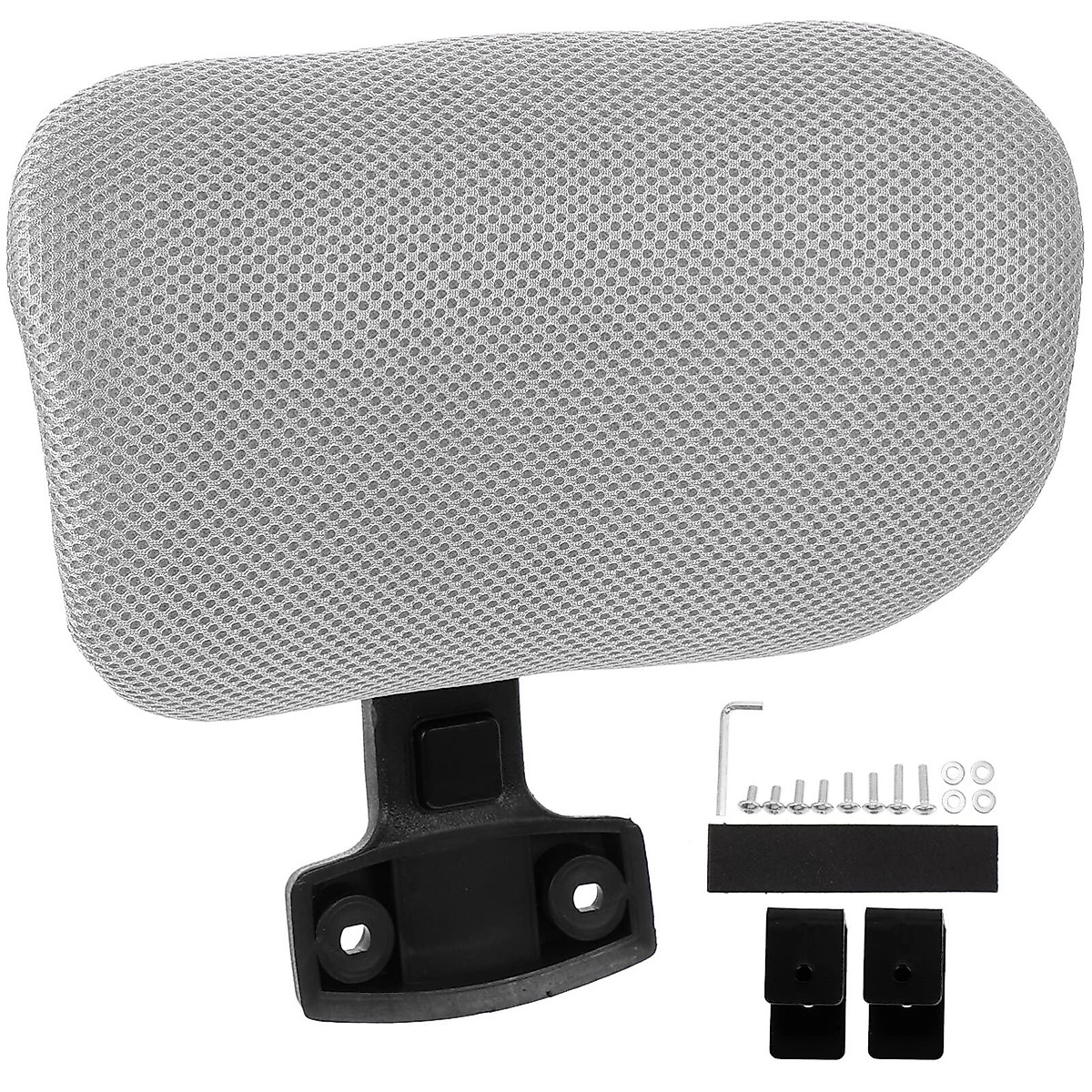 NUOBESTY Head Rest Office Chair Cushion Adjustable Mesh Headrest Attachment Universal Neck Support Cushion for Office Chair(Grey-2.6)