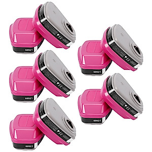 5 Pair 60921 Respirator Filters - Filter Cartridges for Gas Mask, Against Organic Vapors Gas and Particulates, Compatible with 6200, 6800, 7000 Series Respirator