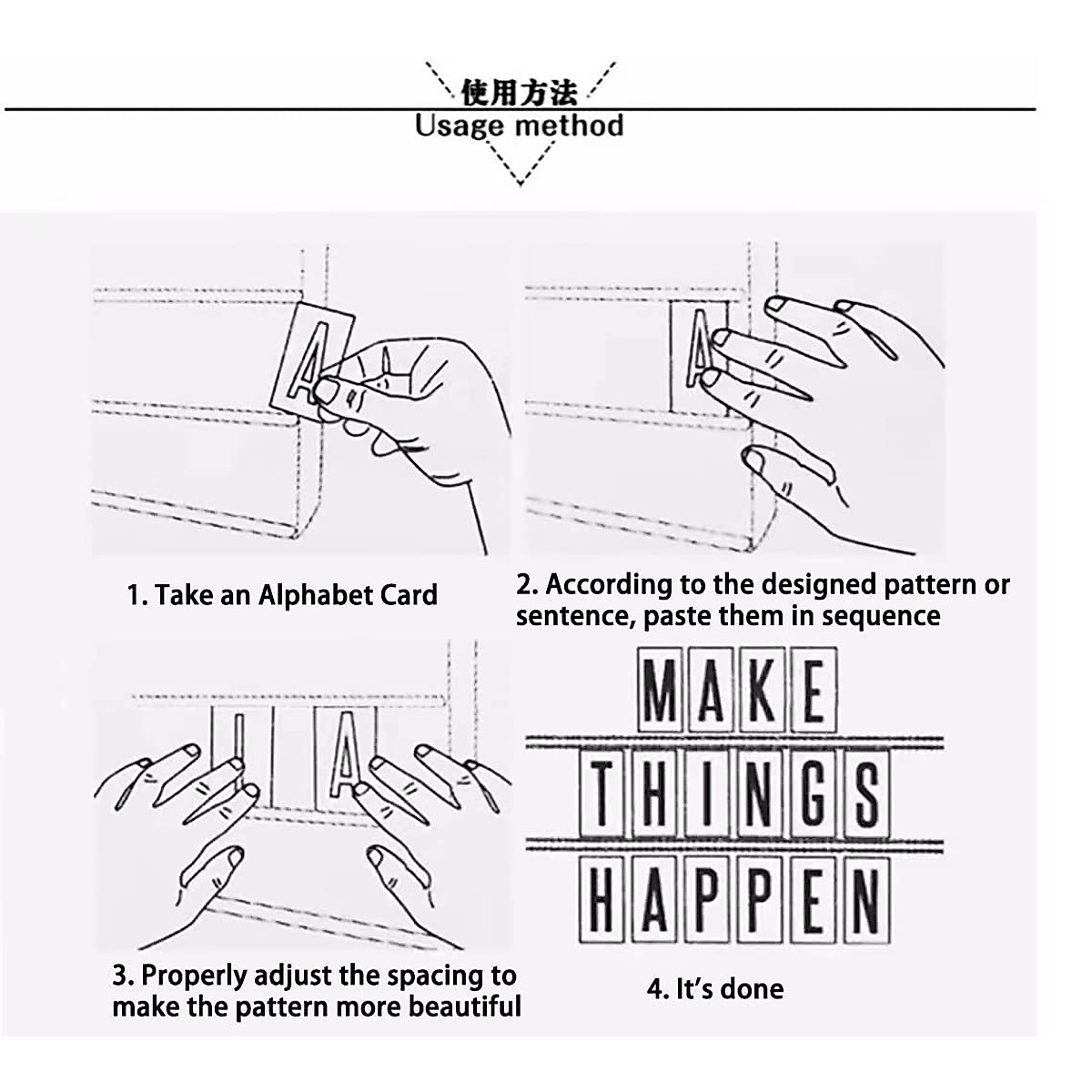 972 Alphabet Stickers Large 12 Sheets Letter Stickers, 1 inch Vinyl Self-Adhesive Sticker Letters, Black Sticker Letters ABC and DIY Mailbox House Numbers, for Labels, Store Signs, Scrapbooking Crafts